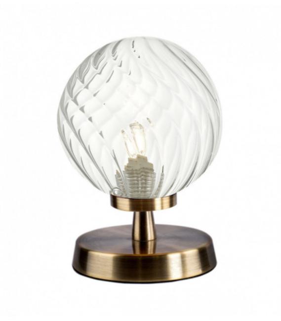 Lampe de table globe Esben Laiton antique,verre 1 ampoule 17cm | Leroy Merlin