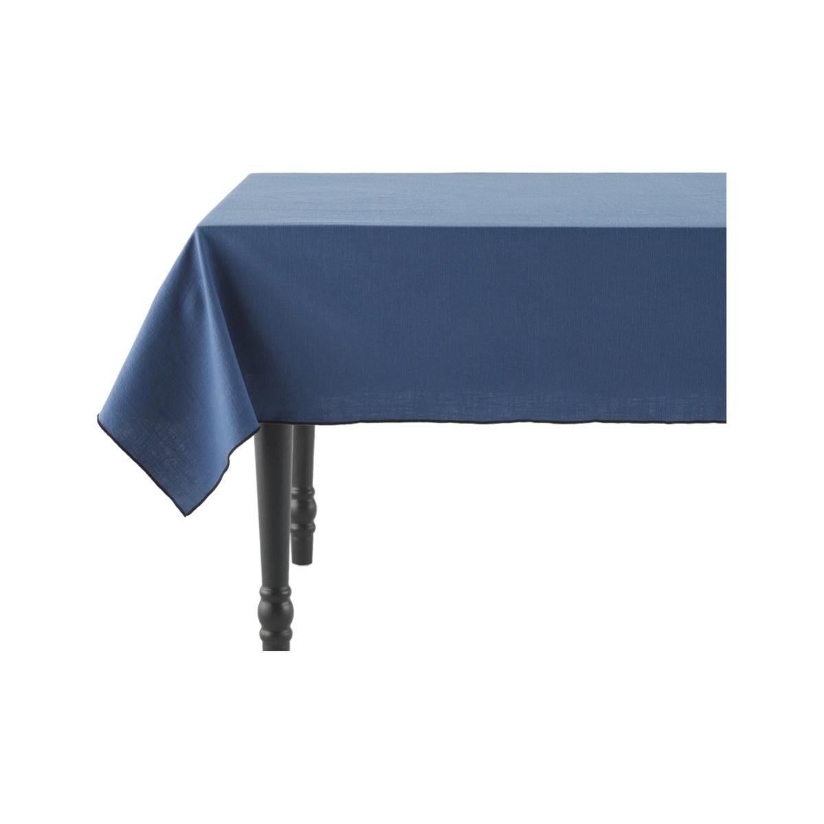 Nappe 140x140cm coton brut bleu minéral Oeko-Tex | Leroy Merlin