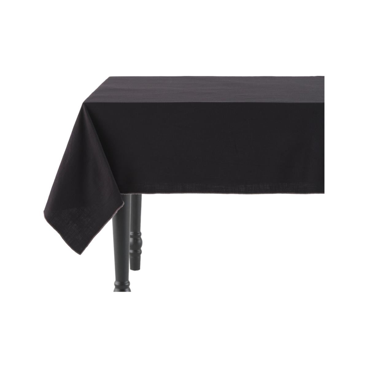 Nappe 140x200cm coton brut charbon Oeko-Tex | Leroy Merlin