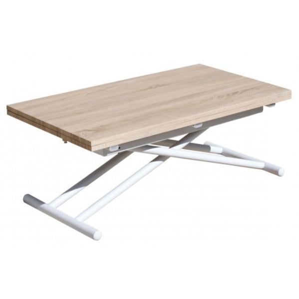PRATIK - Table basse convertible MDF blanc - | Leroy Merlin