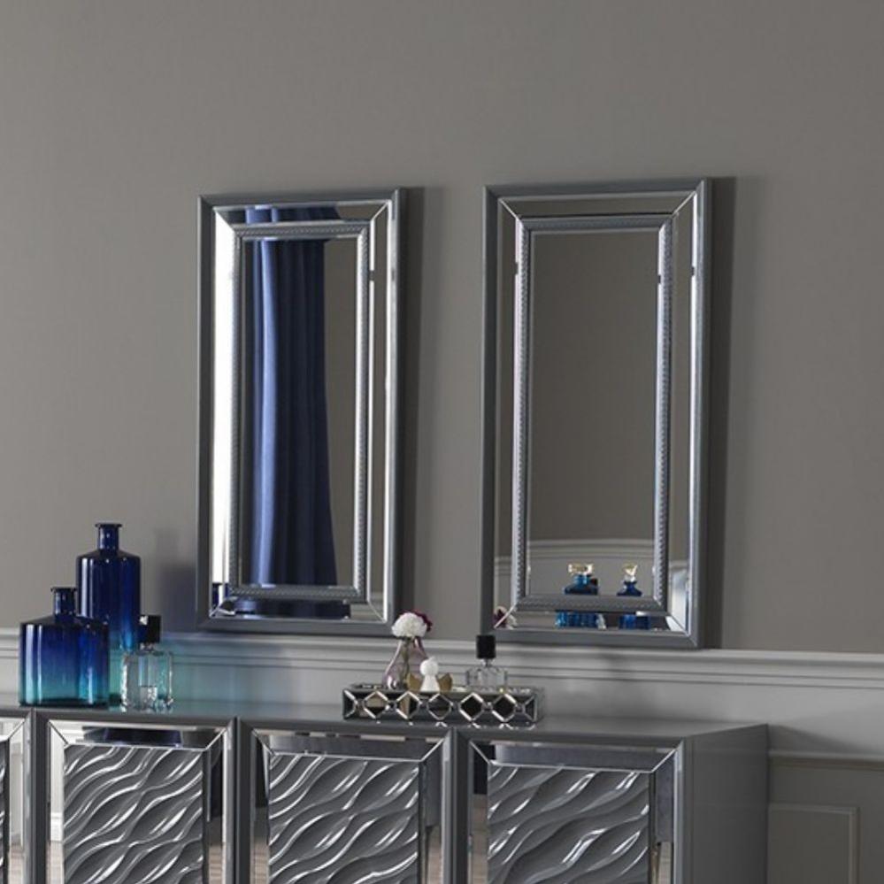 Specchiera doppia rettagolare grigia Zen 50x4x100h | Leroy Merlin