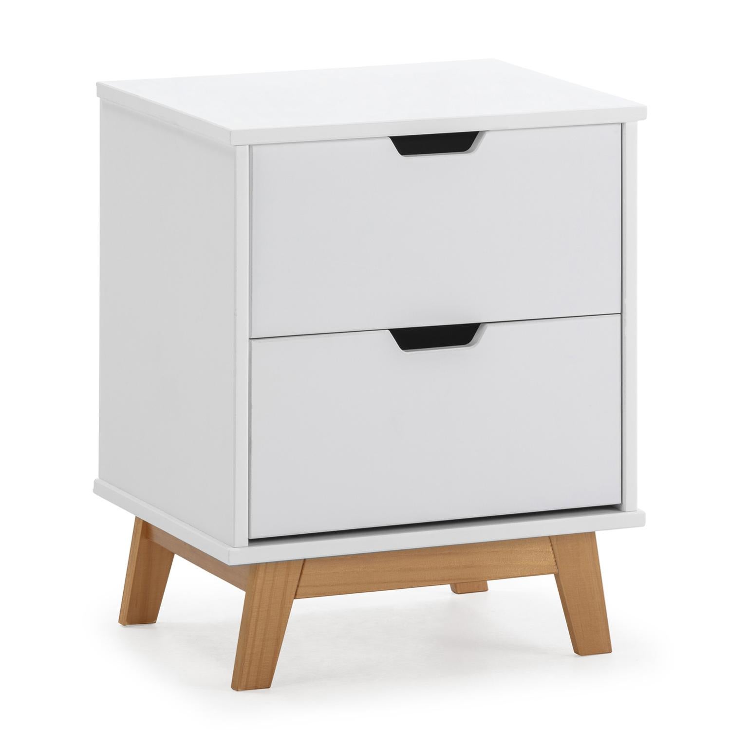 Comodino Miranda Bianco con 2 cassetti | Leroy Merlin