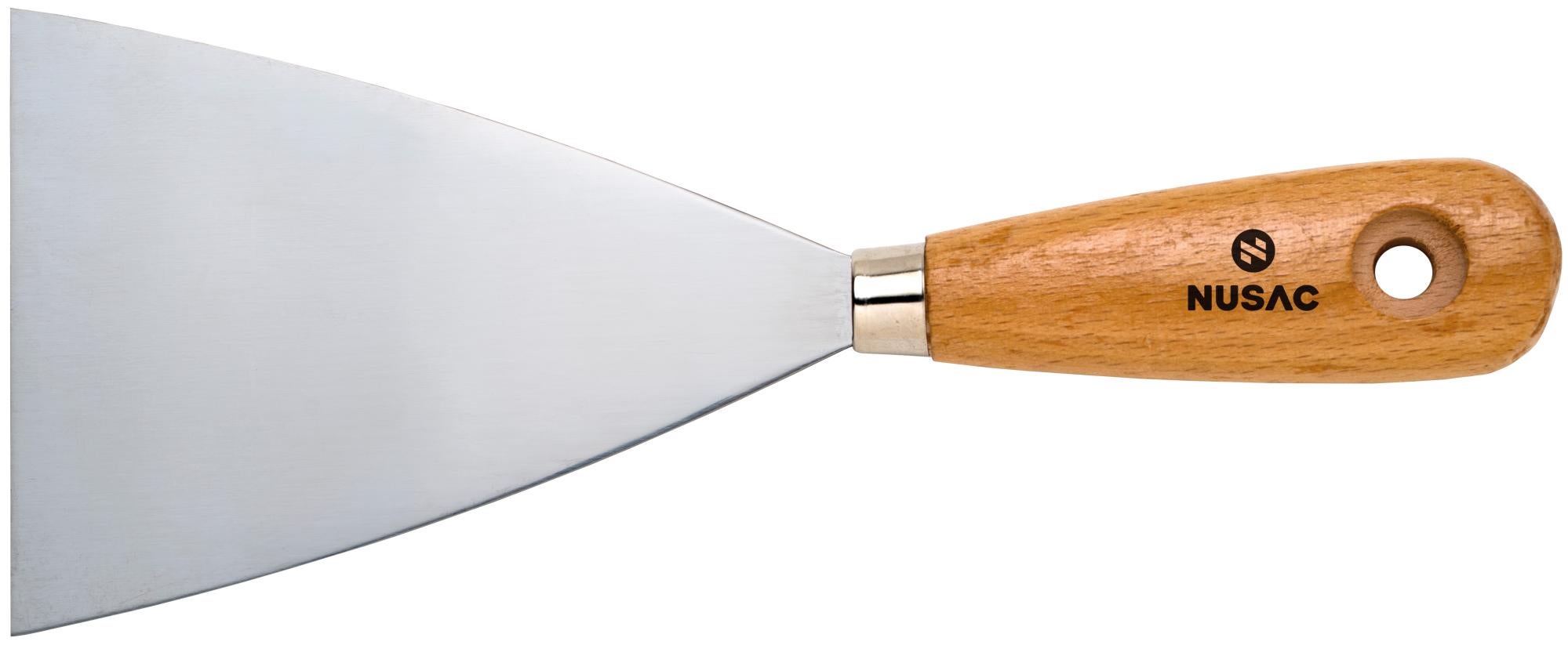 Espátula ACERO INOXIDABLE Mango Madera 50mm | Leroy Merlin