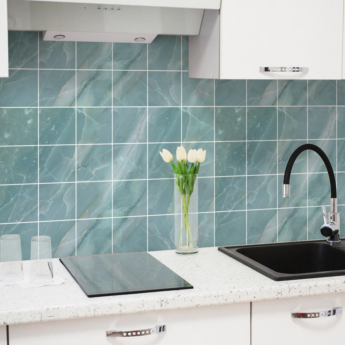 24 adesivi piastrelle marmo blu thela - Sticker adesivo - adesivi ...