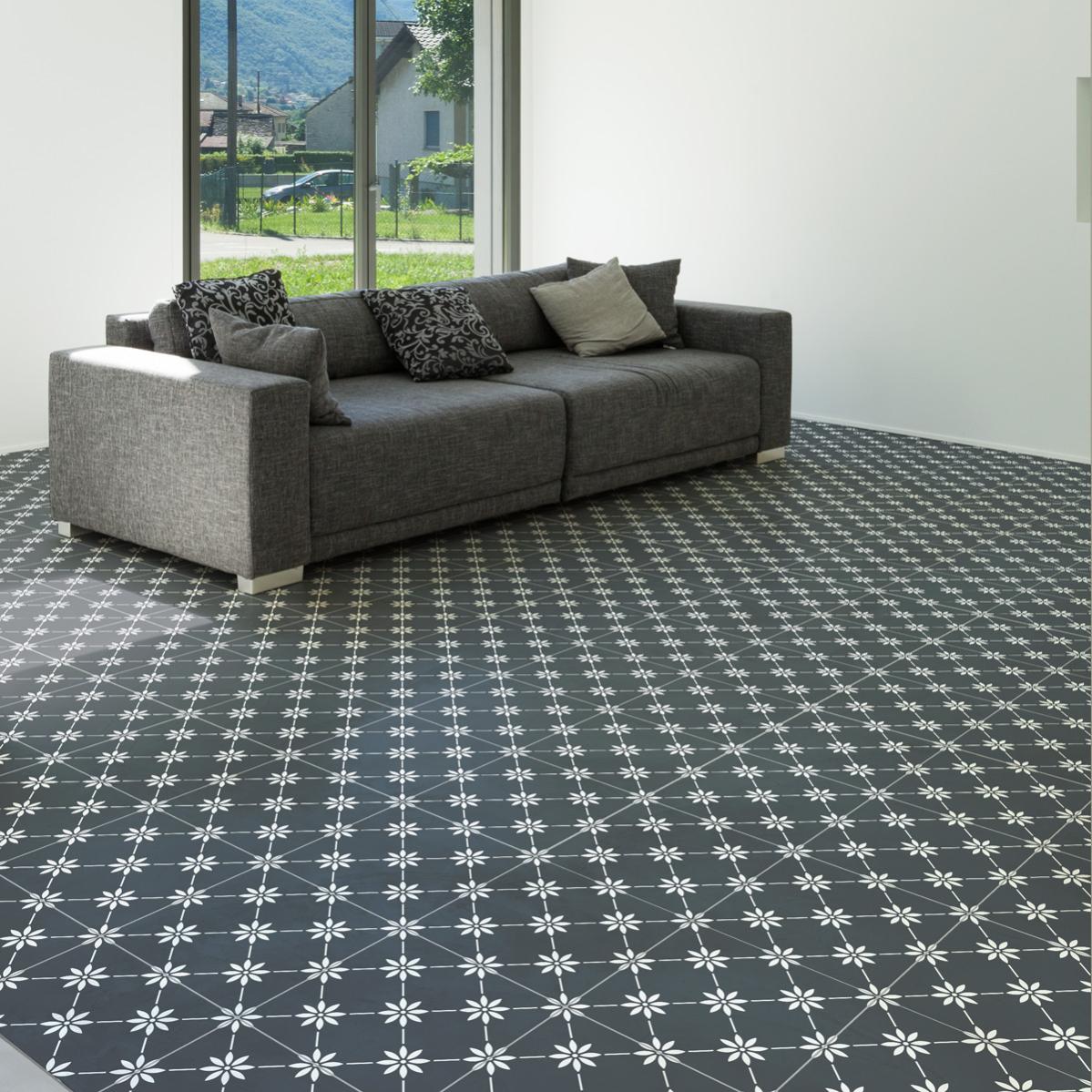 9 STICKERS SOL CARREAUX DE CIMENT THIAGO ANTI-DÉRAPANT | Stickers ...