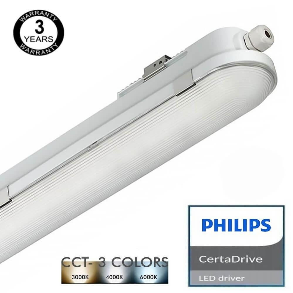 Luminaria Techo Led Regleta Estanca Superficie PHILIPS Certadrive Luz ...