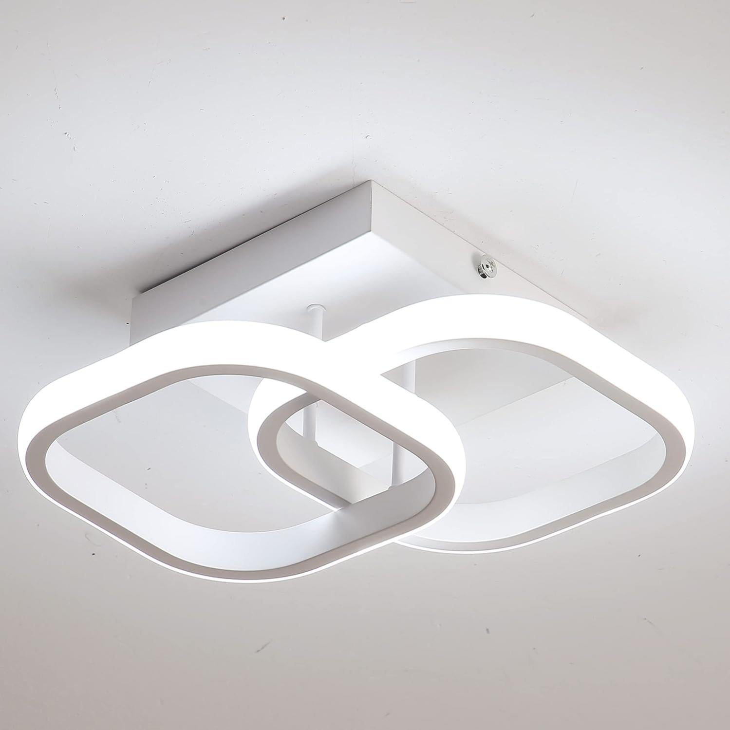 Plafoniera LED soffitto moderna, Lampada da soffitto LED Quadrata 24W ...