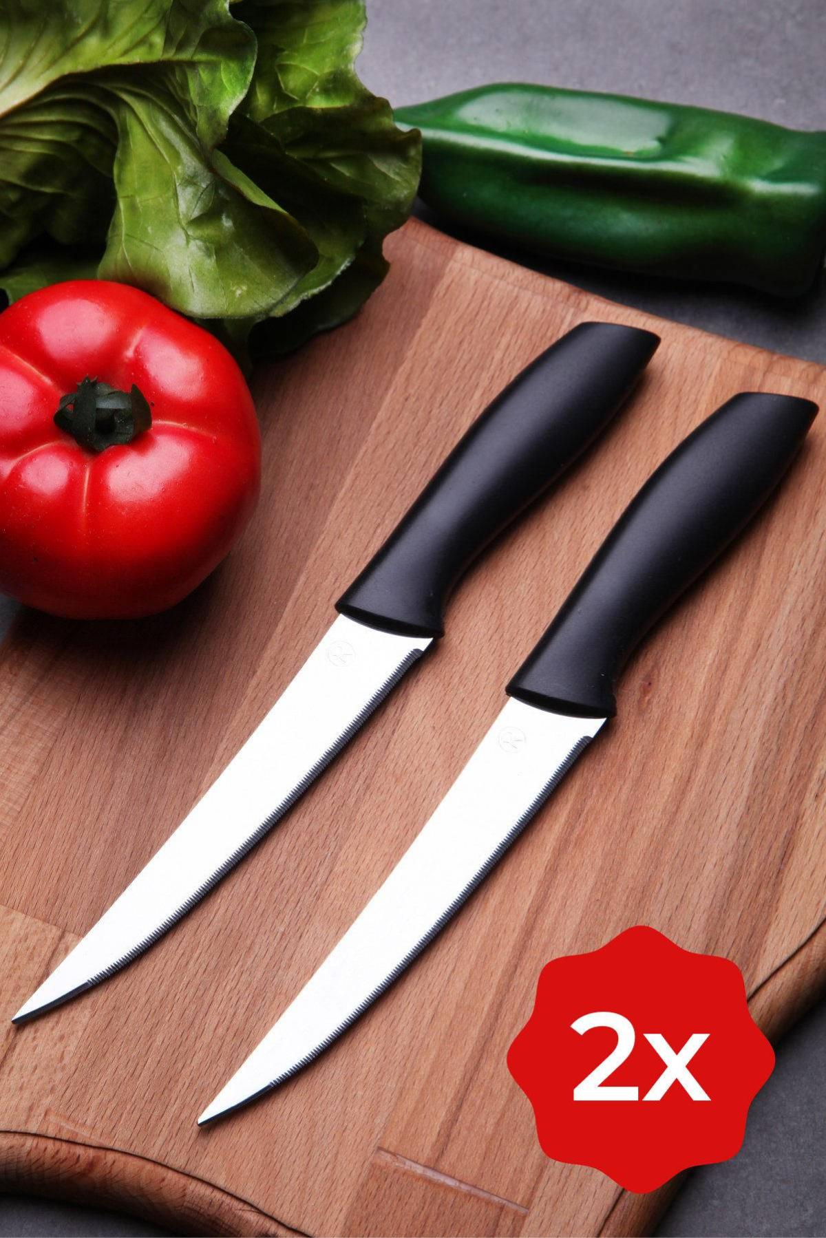 Lot de 2 couteaux de cuisine à dents Alzone Noir | Leroy Merlin