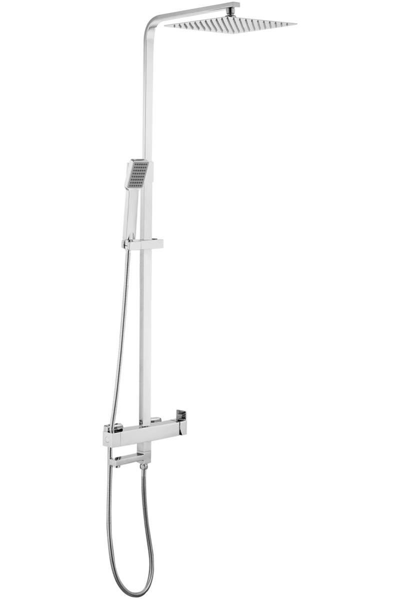 Asta doccia/vasca quadrata cromata serie Segura - 30 cm | Leroy Merlin