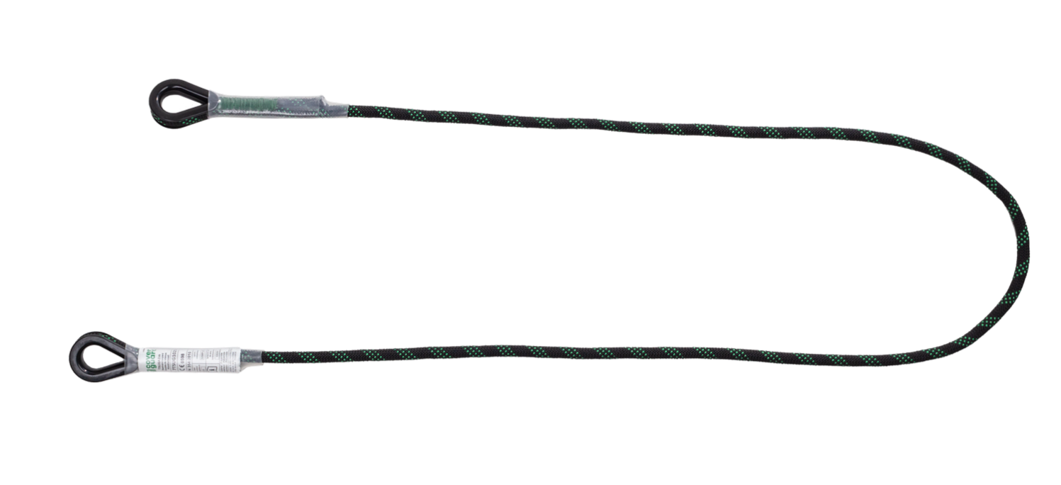 Longe de retenue corde tressée sans connecteur TSUGA - EN354 1 m ...