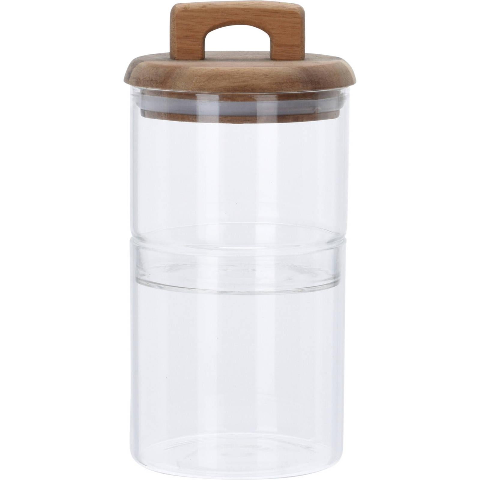 Ensemble de récipients alimentaires en verre avec fermeture en bois, EH ...
