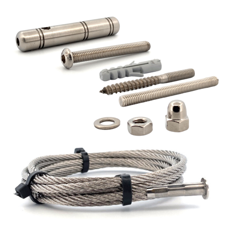 Câble inox 4mm 3M serti 1 coté + 1 tendeur droit | Leroy Merlin