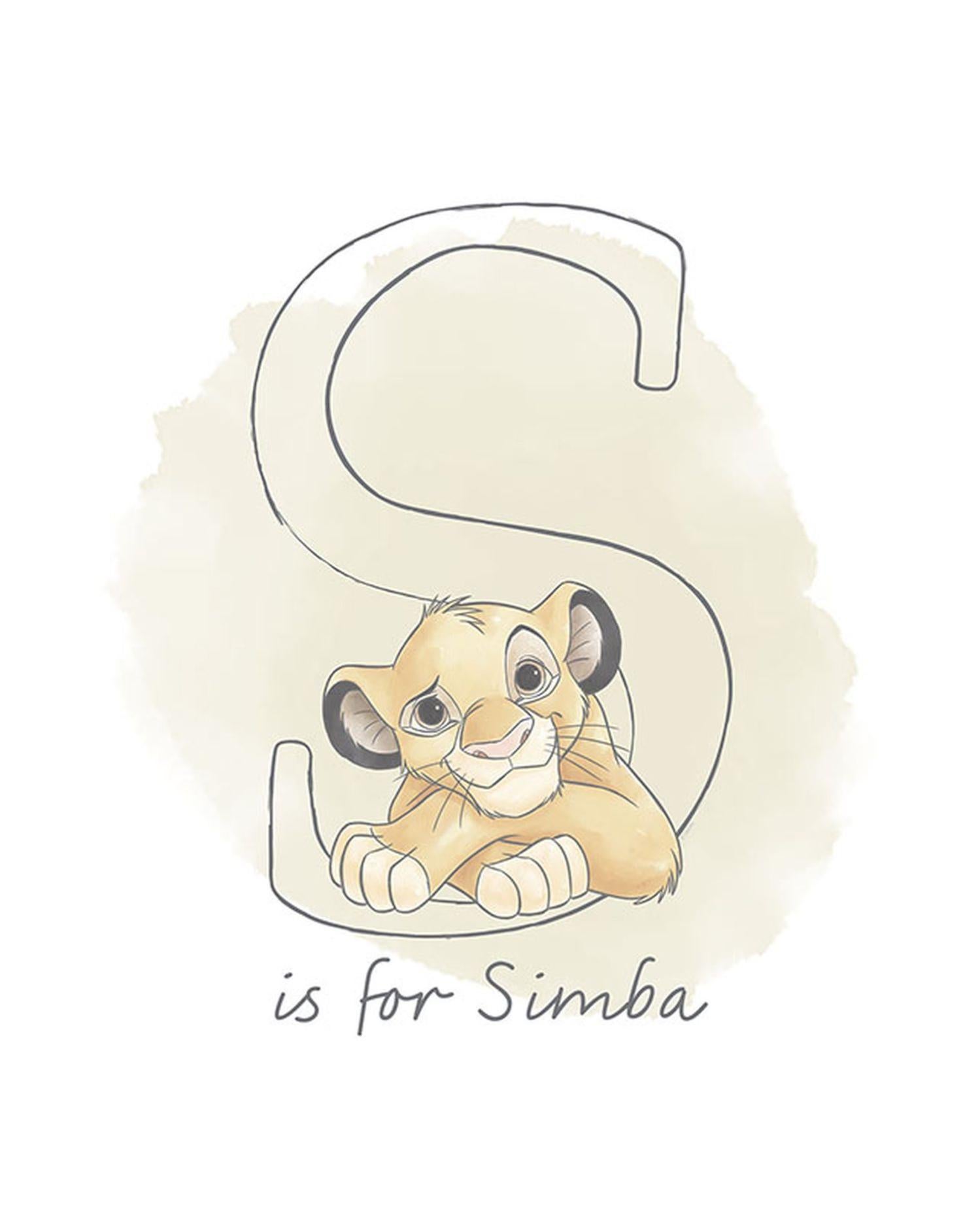 Affiche#0 Le Roi lion Simba beige - 40 x 50 cm - Komar | Leroy Merlin