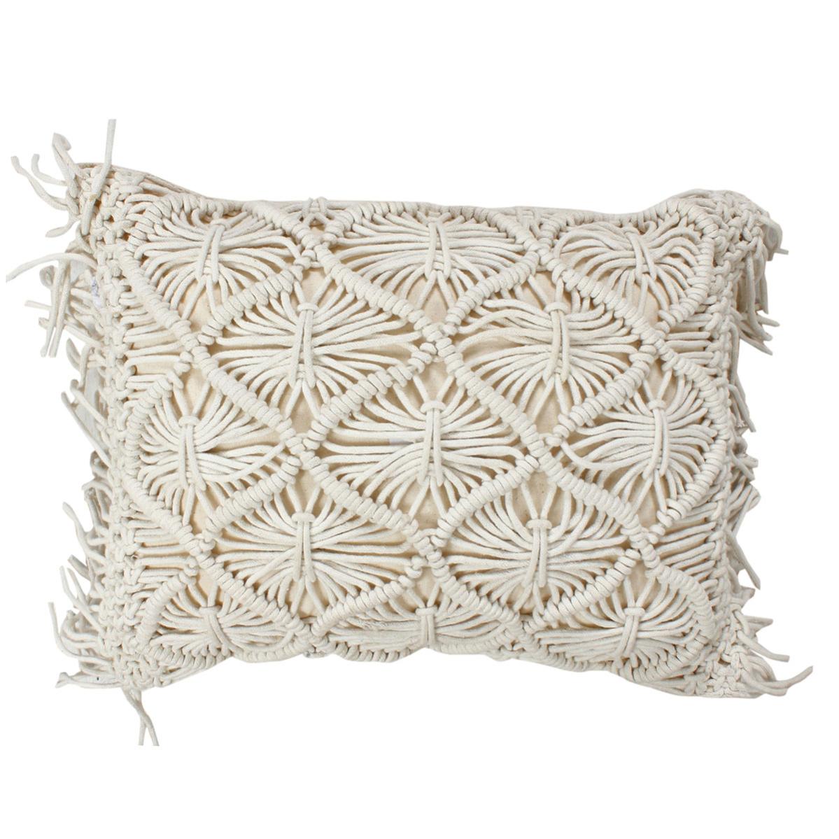 Signes Grimalt By SIGRIS - Cojín Blanco de | Cojin Yute Cojines Boho cm ...