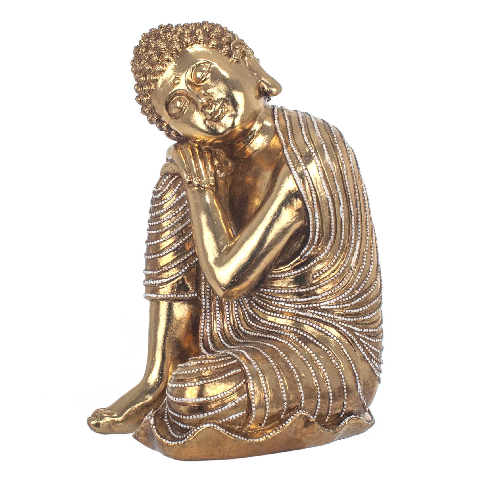 Signes Grimalt By SIGRIS - Figura Buda Sentado Dorado de Resina ...