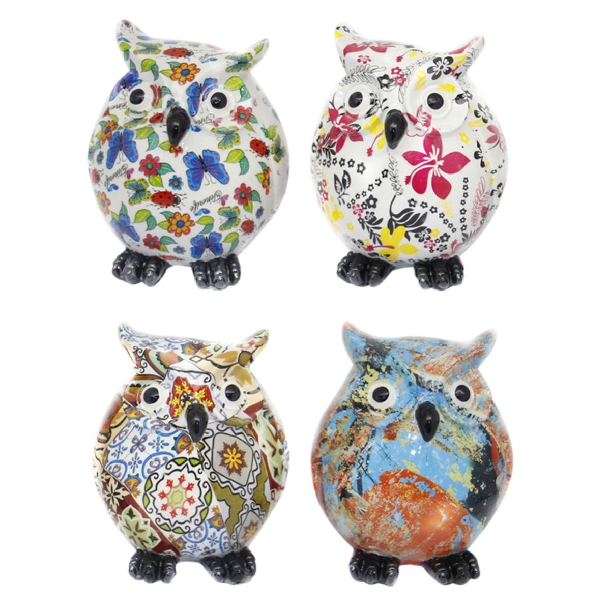 Signes Grimalt By SIGRIS - Figura Búho 4 Unidades Blanco de Resina ...