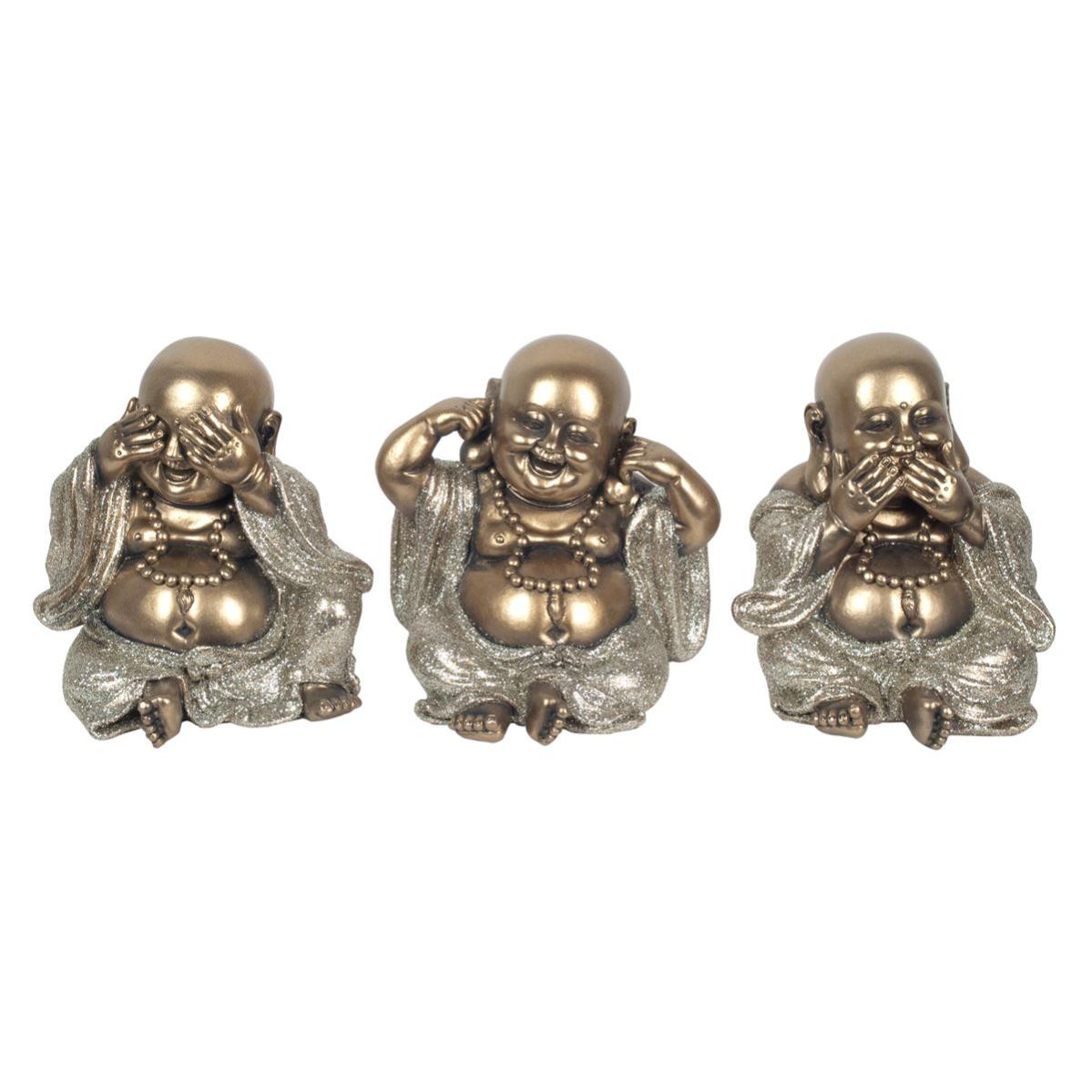 By SIGRIS Budas Mediano Dorado Incluye 3 Unidades Figuras Budas ...