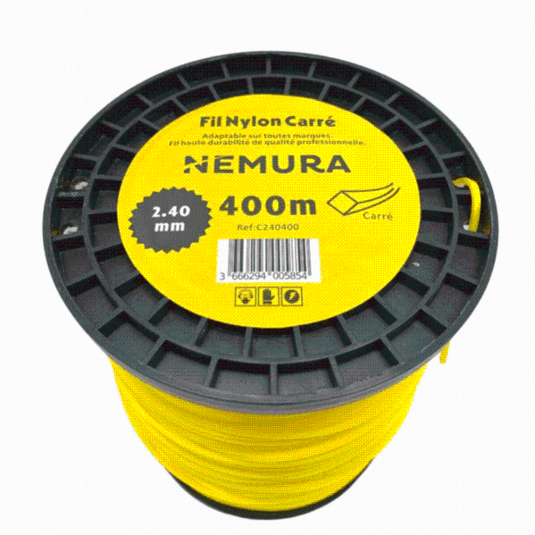 Filo da Taglio Quadrato per Decespugliatori e Tagliaerba L: 400m, Ø: 2 ...