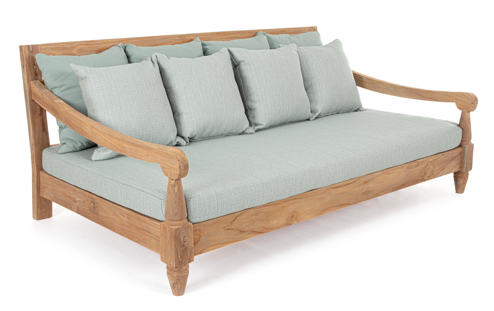 DAYBED CON CUSCINI BALI AQUA LEGNO TEAK DIVANO | Leroy Merlin