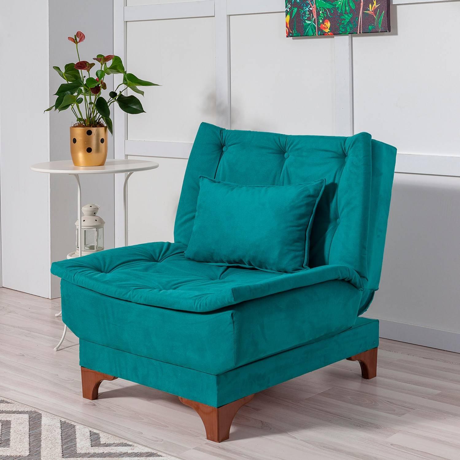 Chaise / Fauteuil convertible Lefkada Tissu Vert | Leroy Merlin
