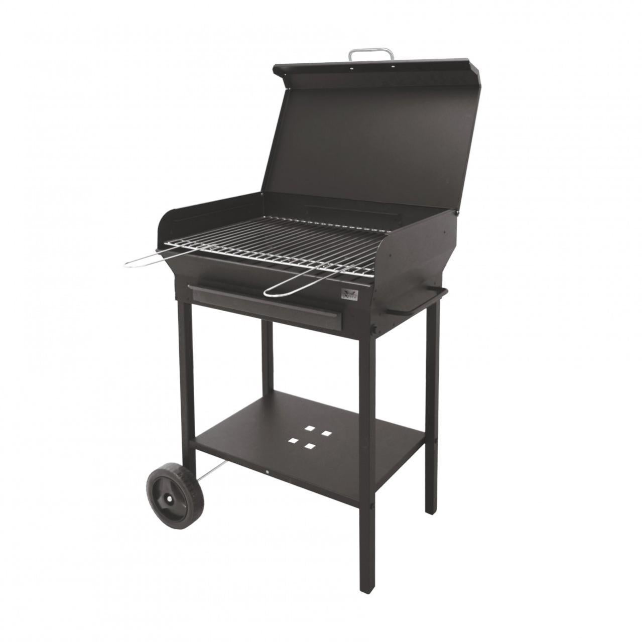 BARBECUE A CARBONE O CARBONELLA VULCANO DA ESTERNO CM 50X40X85h | Leroy ...