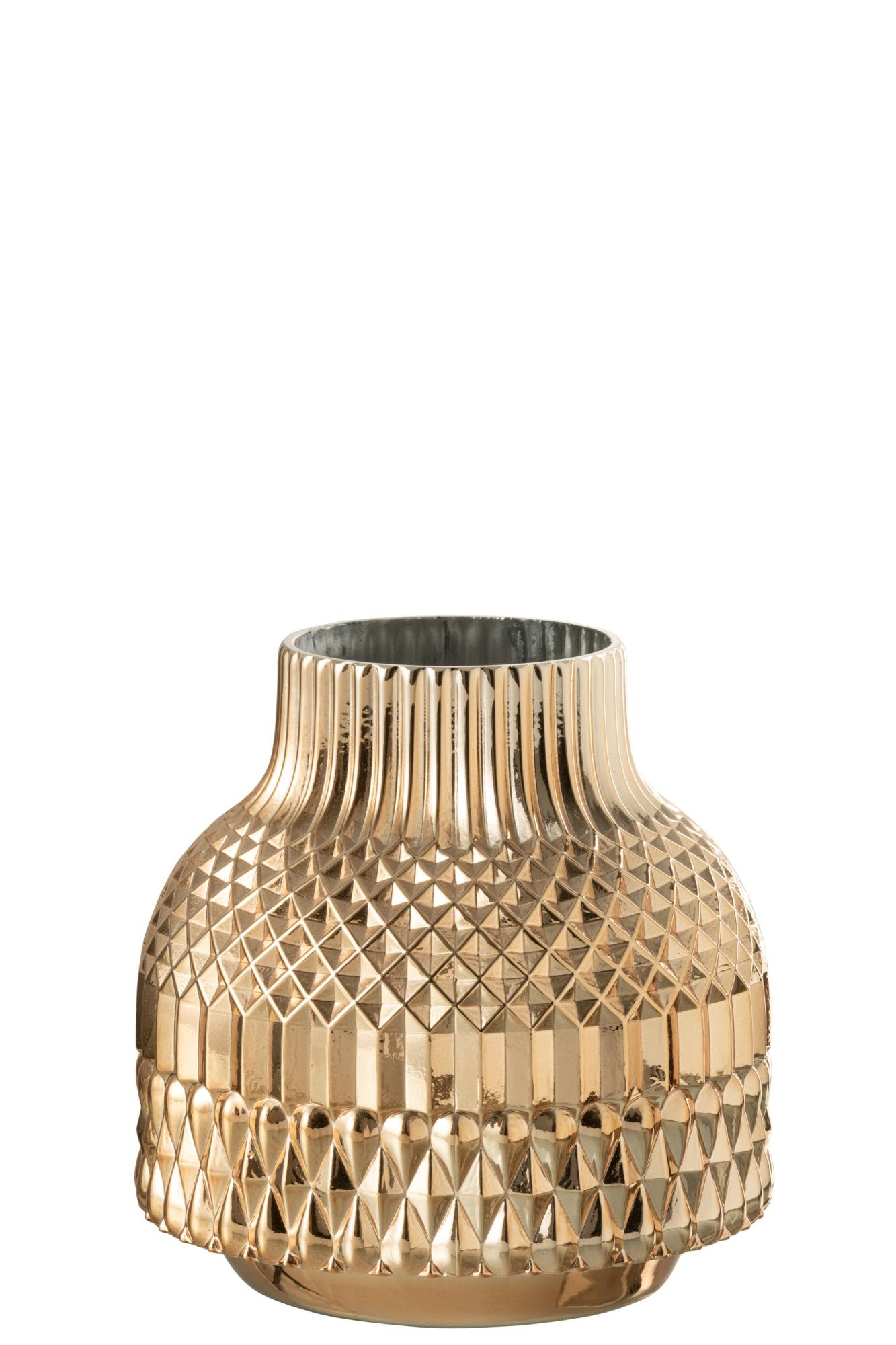 Vase ari verre or small H. 17cm | Leroy Merlin