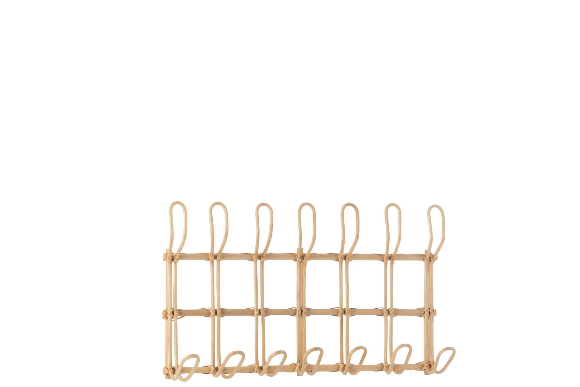 Porte-manteau ellen 6 crochets rotain naturel | Leroy Merlin