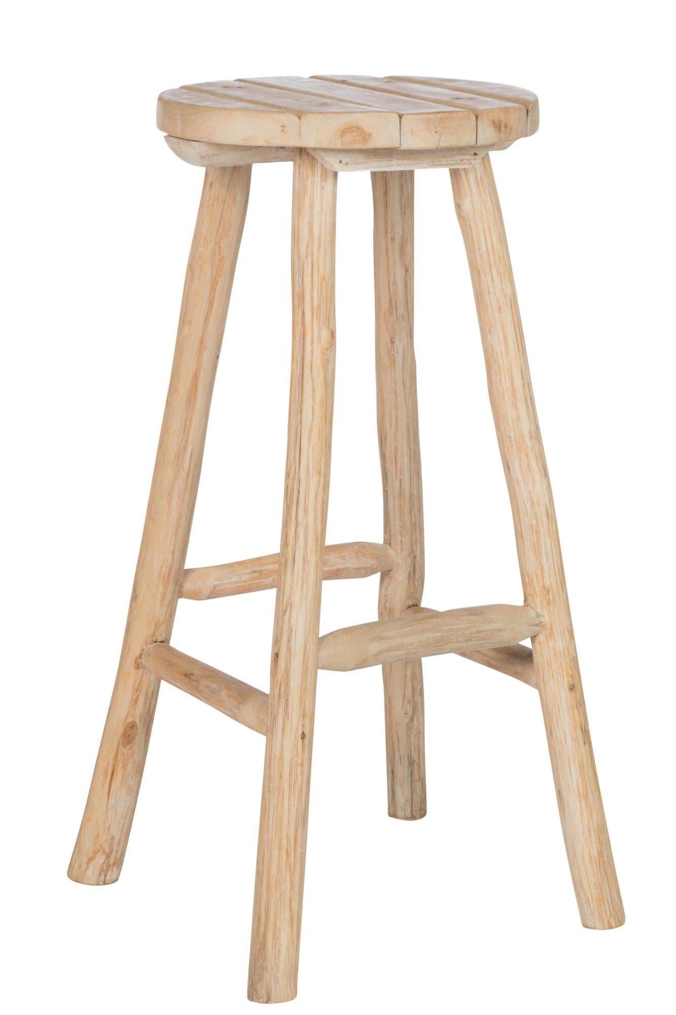 Tabouret rond chene bois naturel h. 80 cm | Leroy Merlin