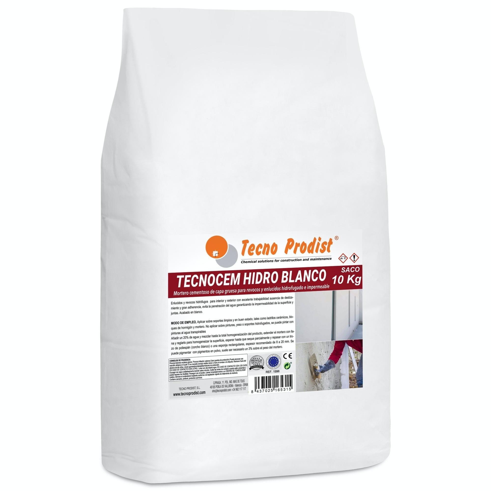 TECNOCEM HIDRO BLANCO de Tecno Prodist - Mortero cemento de capa gruesa ...