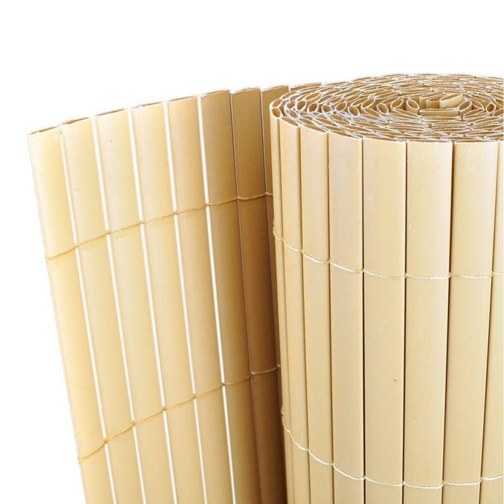 Arella doppia canniccio in PVC Avana ombreggiante per recinzioni | Leroy Merlin