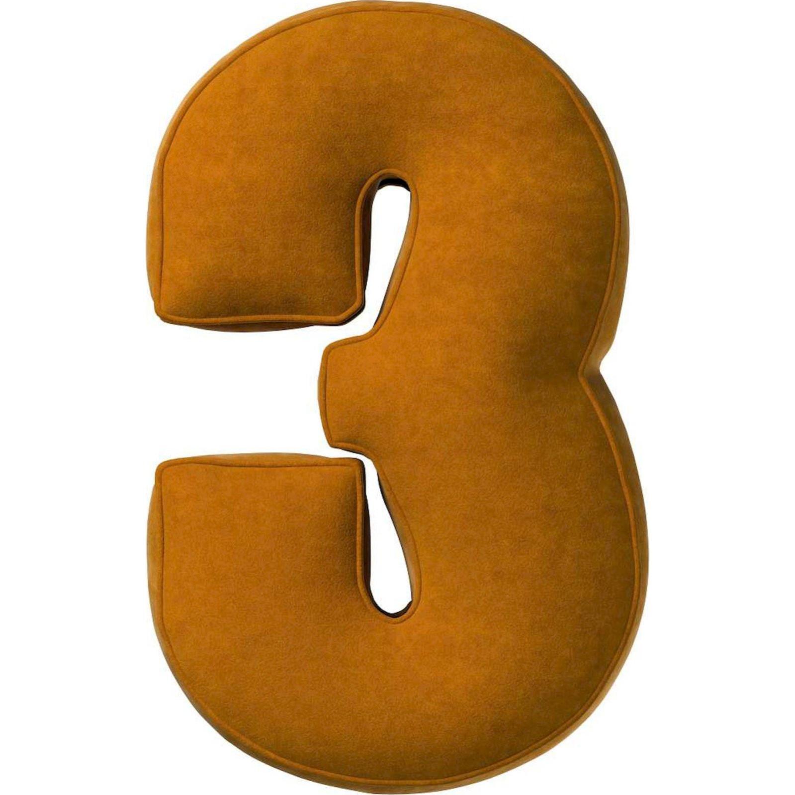 Coussin en velours chiffre 3 | Leroy Merlin