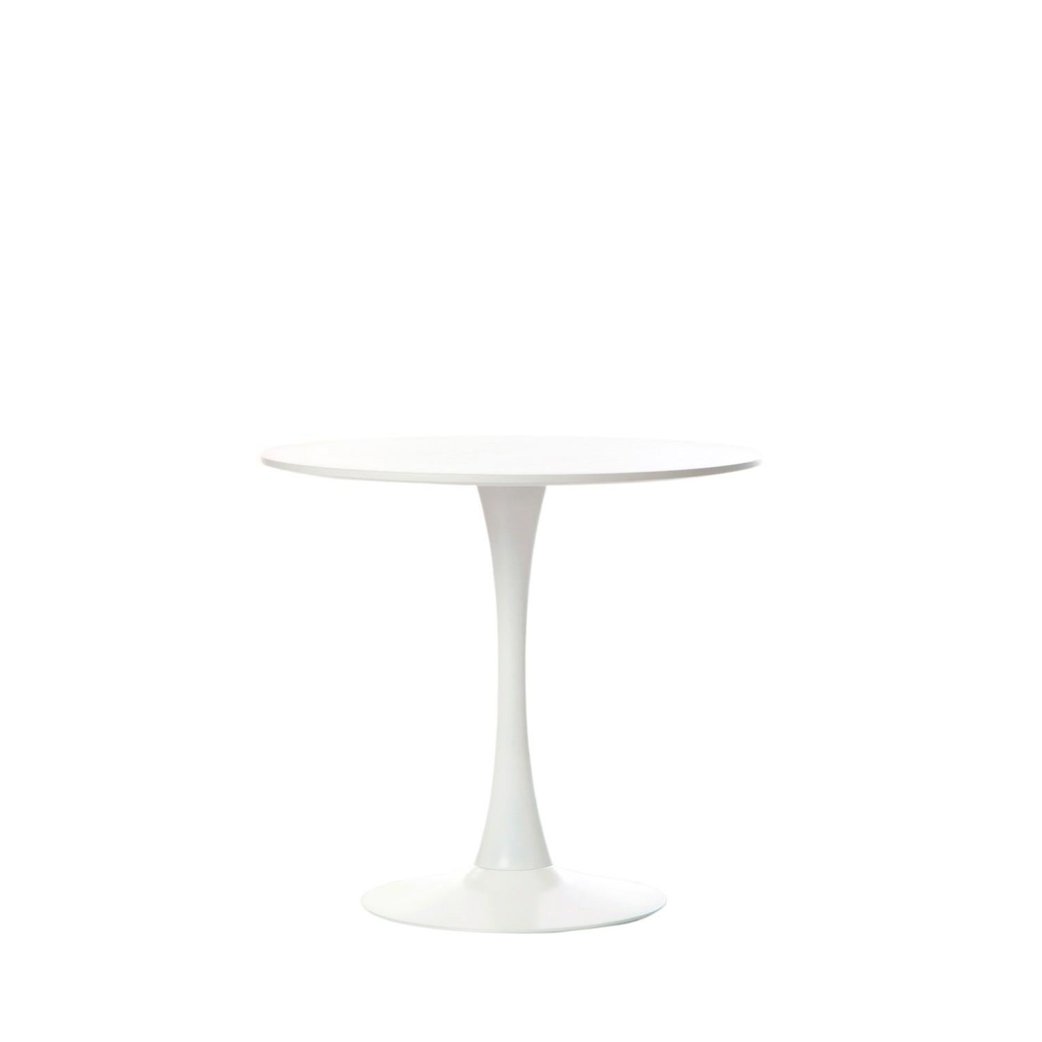 Table de salle à manger 80D ronde blanc Cory | Leroy Merlin