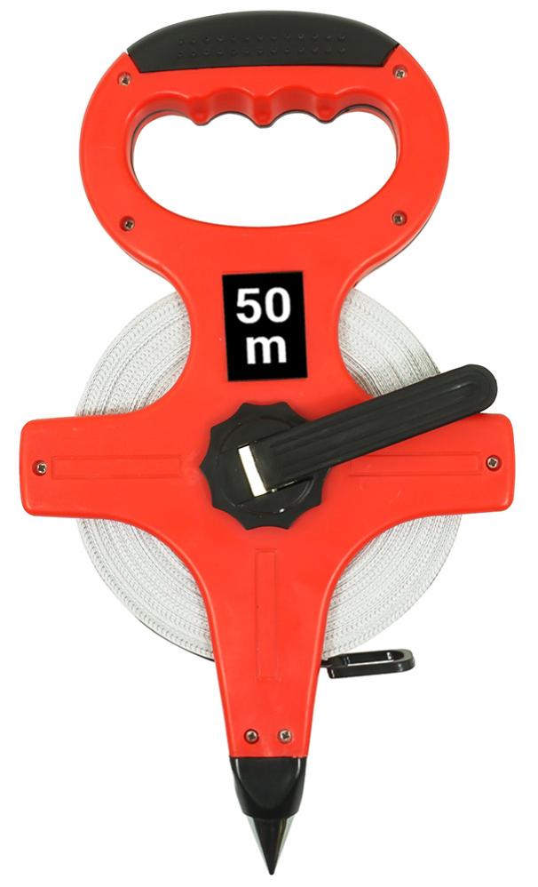 Rullina Rotella Metrica a Nastro 50 Metri Puntale In Acciaio Manico ...