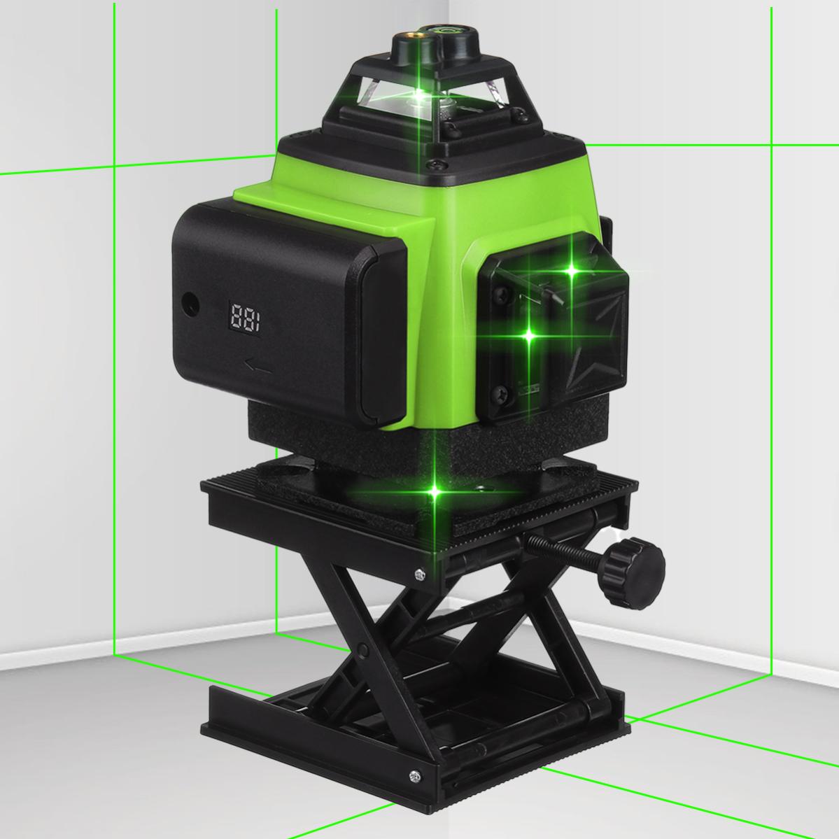 Niveau Laser 4D 360 ° 16 lignes vert automatique affichage LCD IP54 FASGet 2 Batteries | Leroy ...