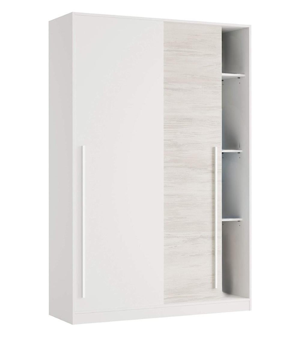 Armario ropero 2 puertas correderas 120 cm BILLY, con barra para colgar ...