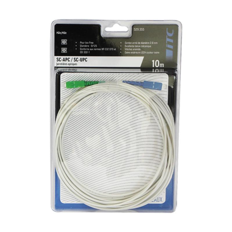 Cordon fibre optique pour box pour raccordement 10 metres Itc 302130 ...