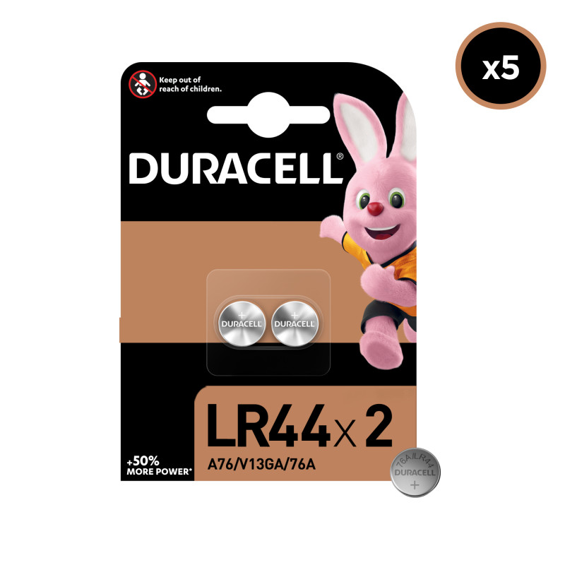 5x2 Piles Duracell Bouton LR44 | Leroy Merlin
