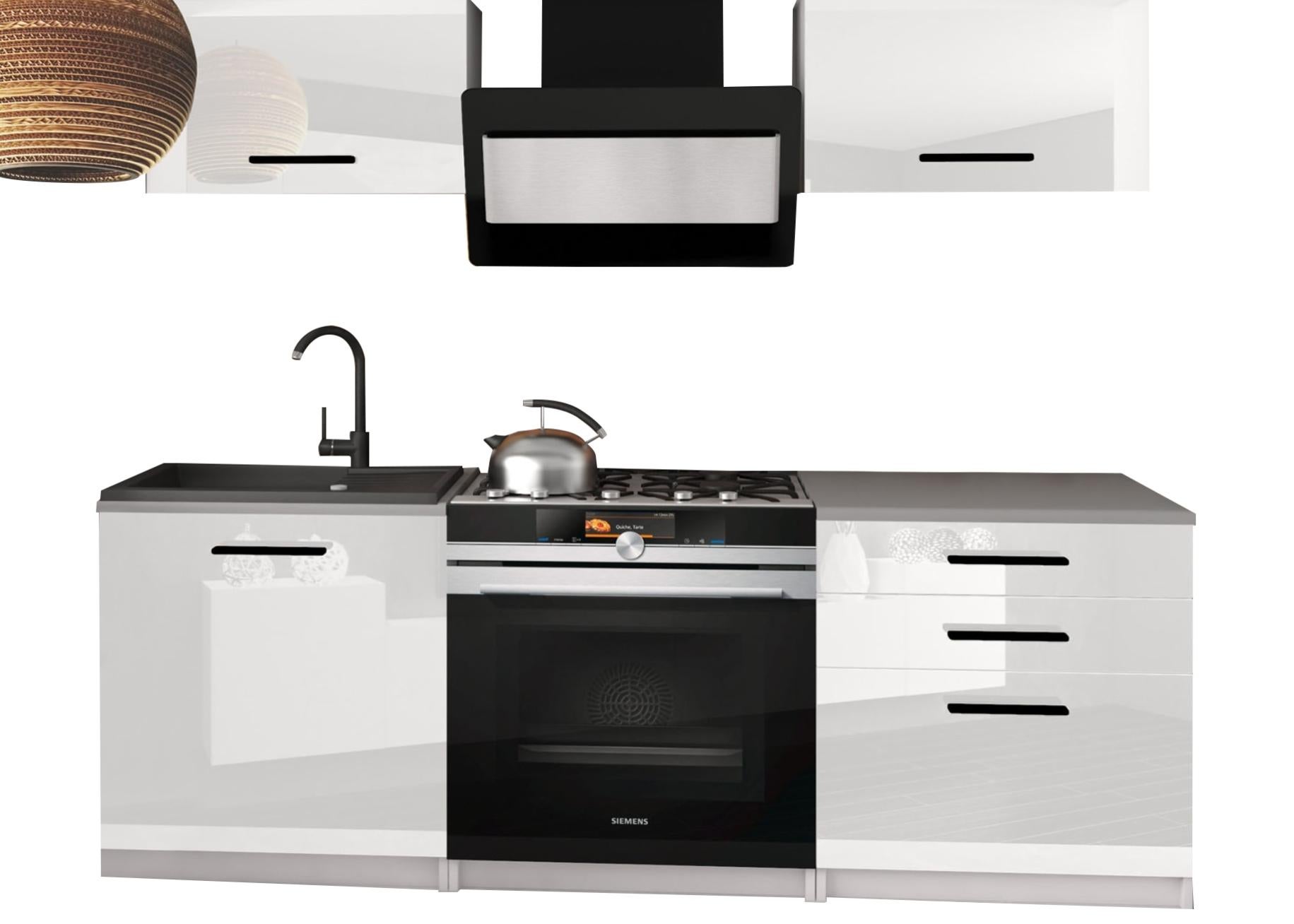 HIDEKA - Cuisine complète L120 cm - Cuisine droite 4 pcs - Plan de ...