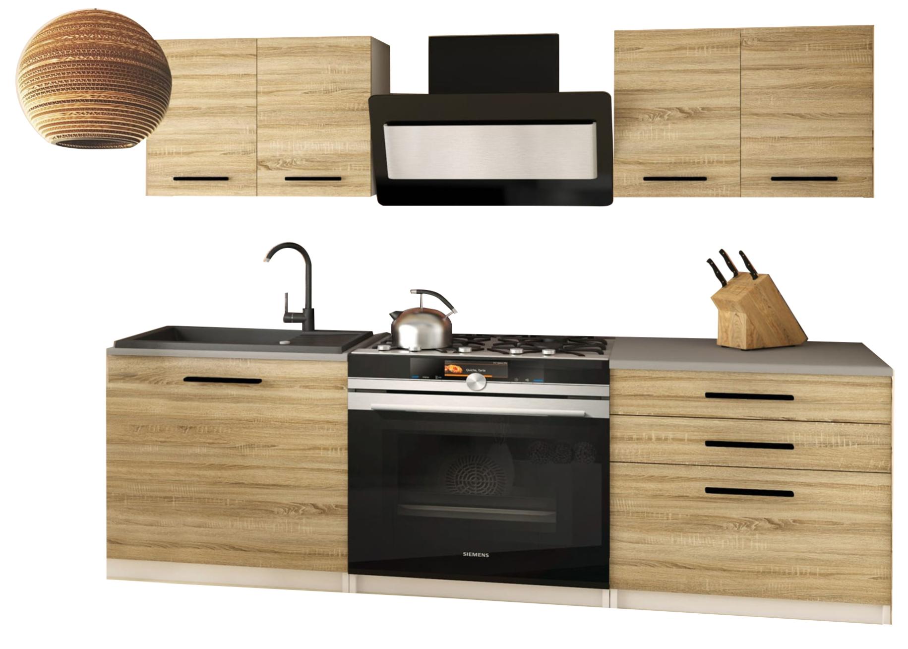TWISTERO - Cuisine complète L120 cm - Cuisine droite 4 pcs - Plan de ...