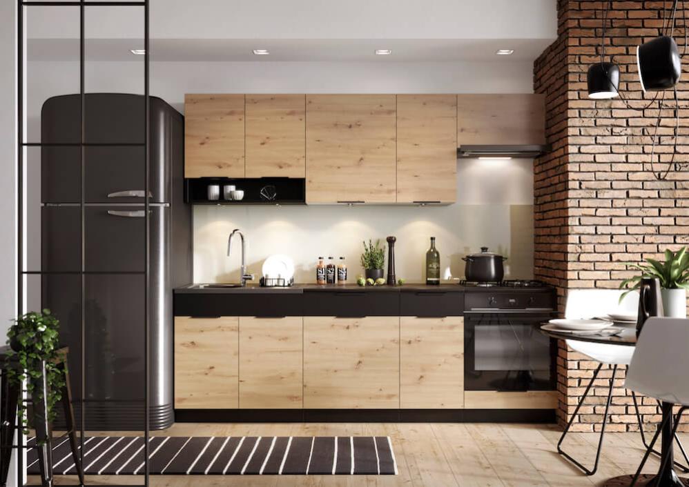 KIRA - Cuisine complète modulaire L 240 cm 8 pcs - Ensemble meubles ...