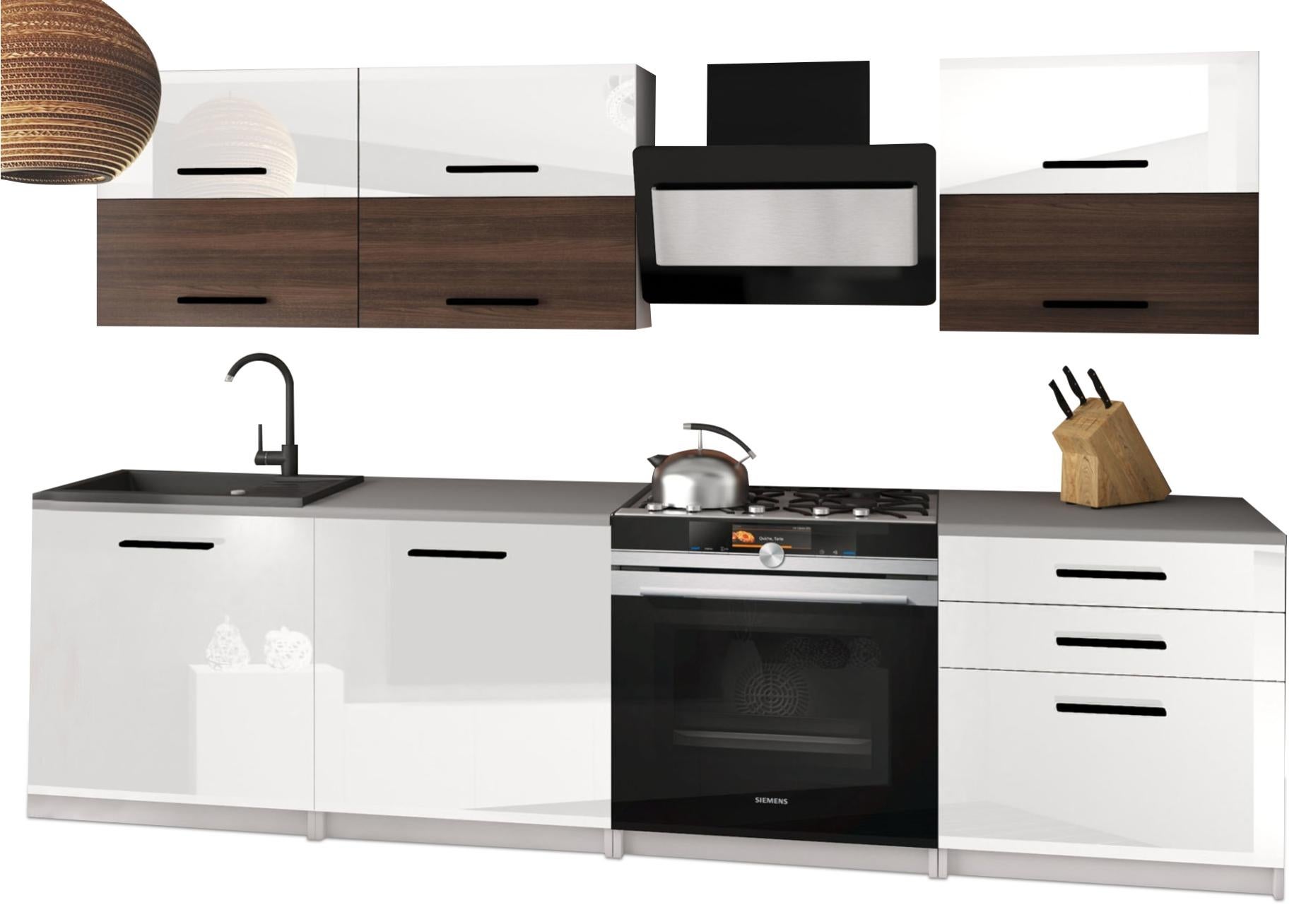 PERUGIA - Cuisine complète L180 cm - Cuisine droite 6 pcs - Plan de ...
