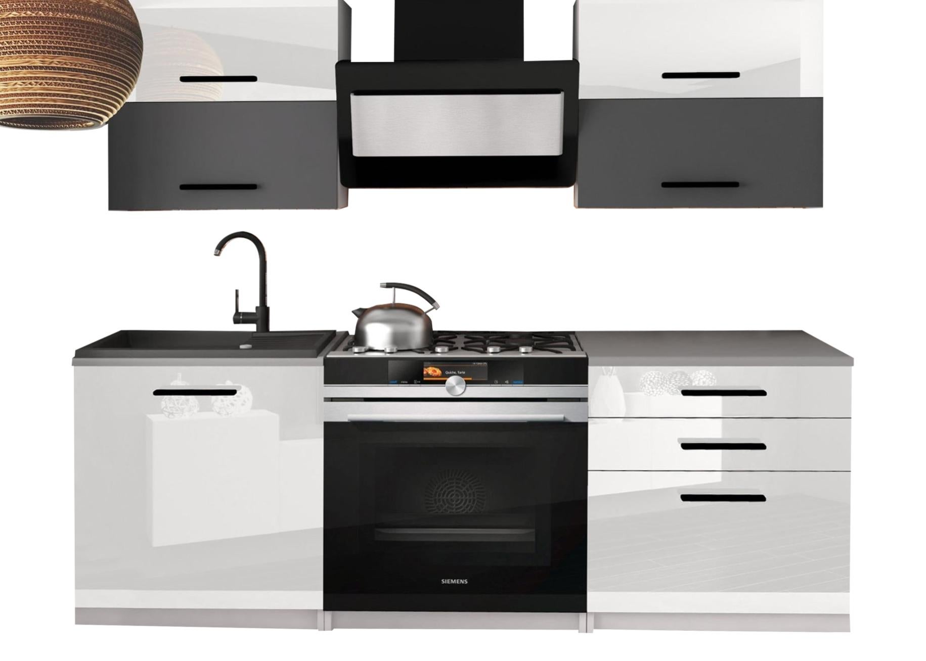 KATALINA - Cuisine complète L120 cm - Cuisine droite 4 pcs - Plan de ...