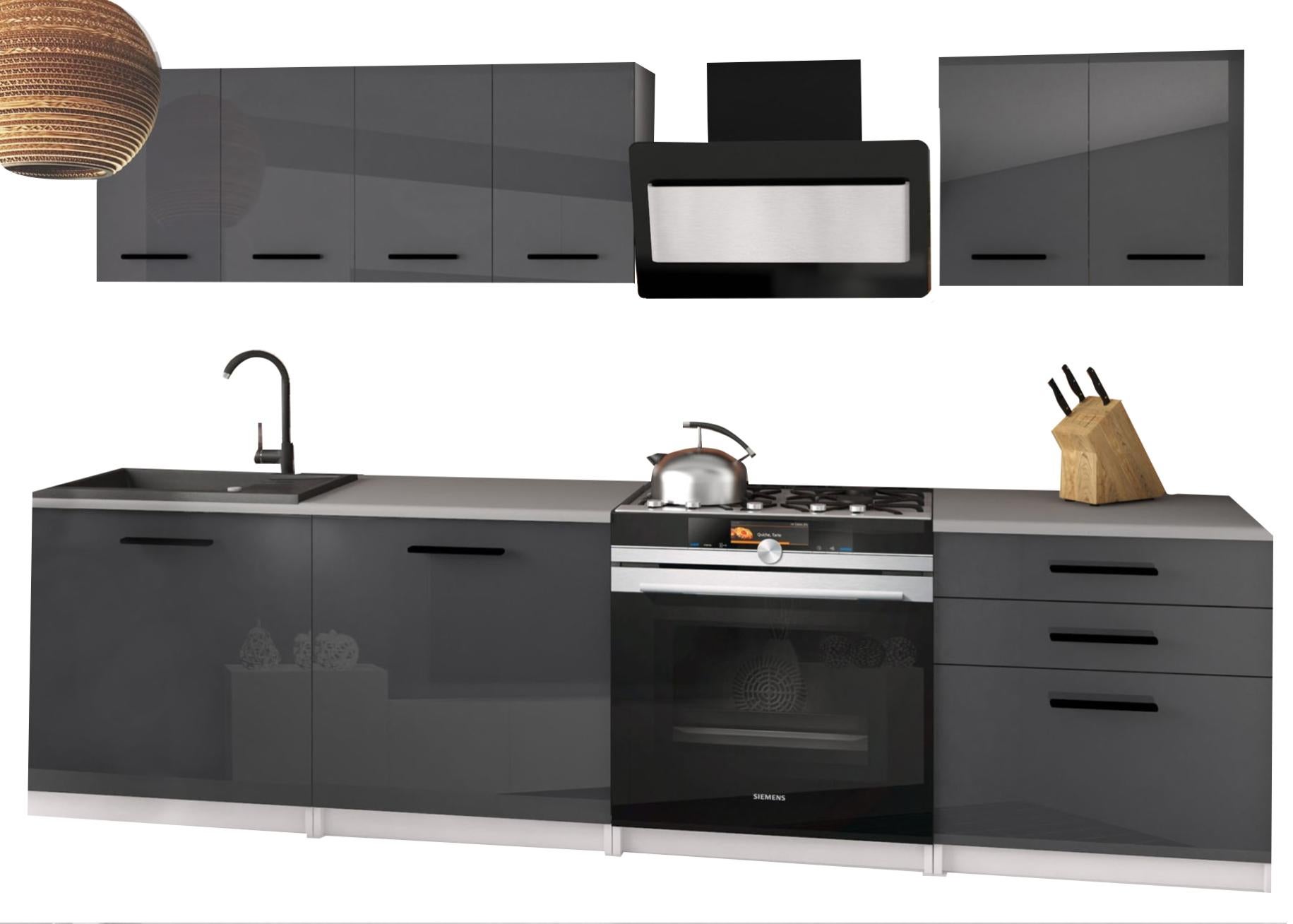 SONITA - Cuisine complète L180 cm - Cuisine droite 6 pcs - Plan de ...