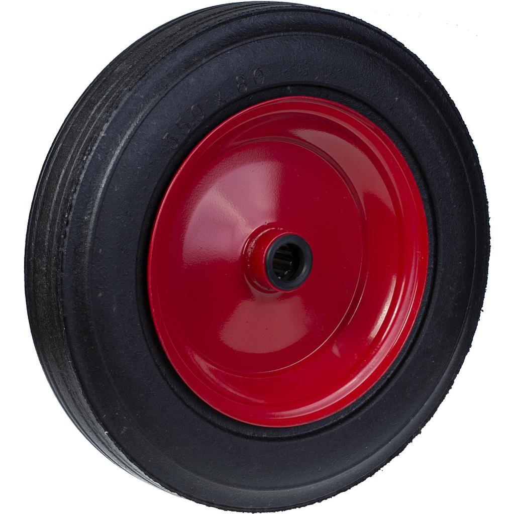 Roue de 350 mm avec caoutchouc noir sur centre en acier embouti | Leroy ...