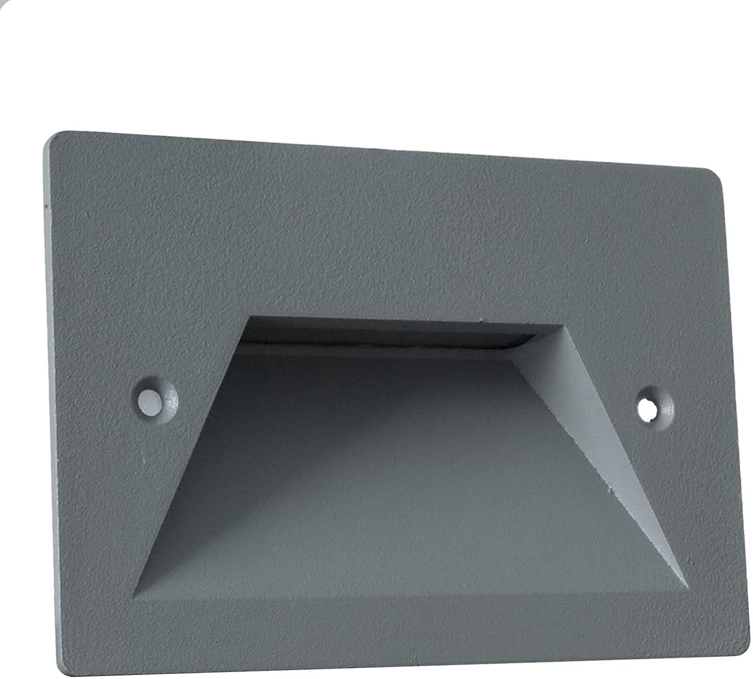 Faretto Segnapassi Rettangolare IP65 - 3000K, Grigio | Leroy Merlin