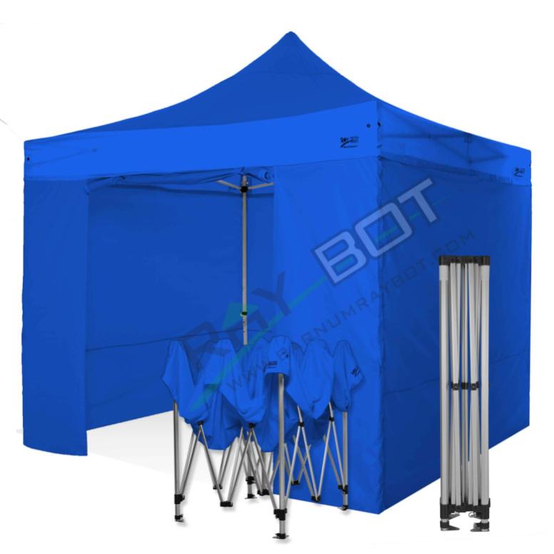 Carpa Plegable 3x3 Azul Con Laterales . Aluminio 45 mm. Tejido ...