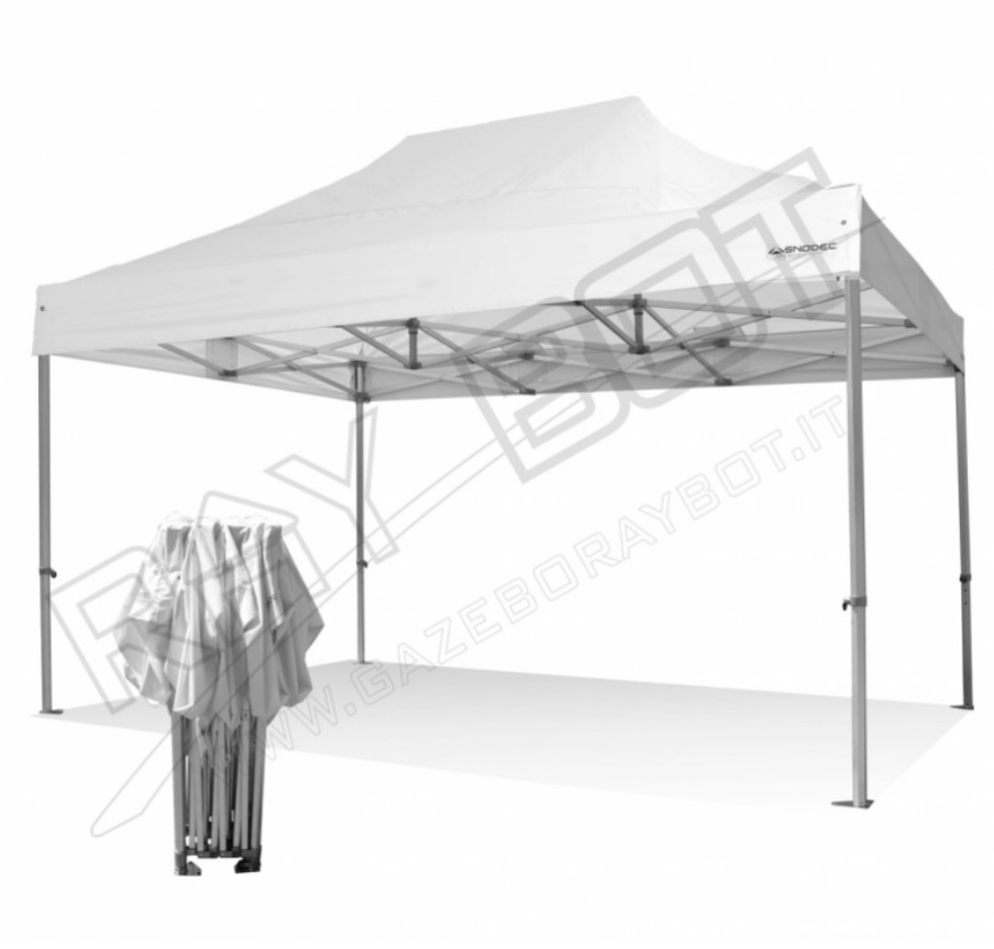 Gazebo Pieghevole 4x6 RAY BOT Bianco 55mm Top Professionale Senza ...
