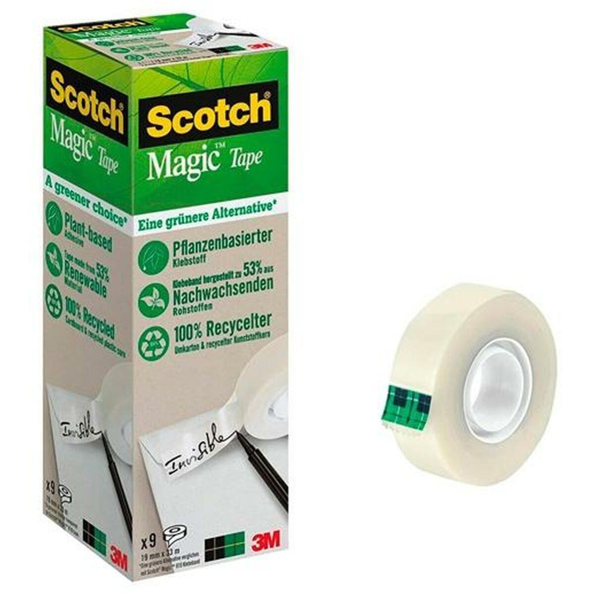 Scotch magic cinta invisible ecol gica 19x33 -pack 9 rollos- | Leroy Merlin