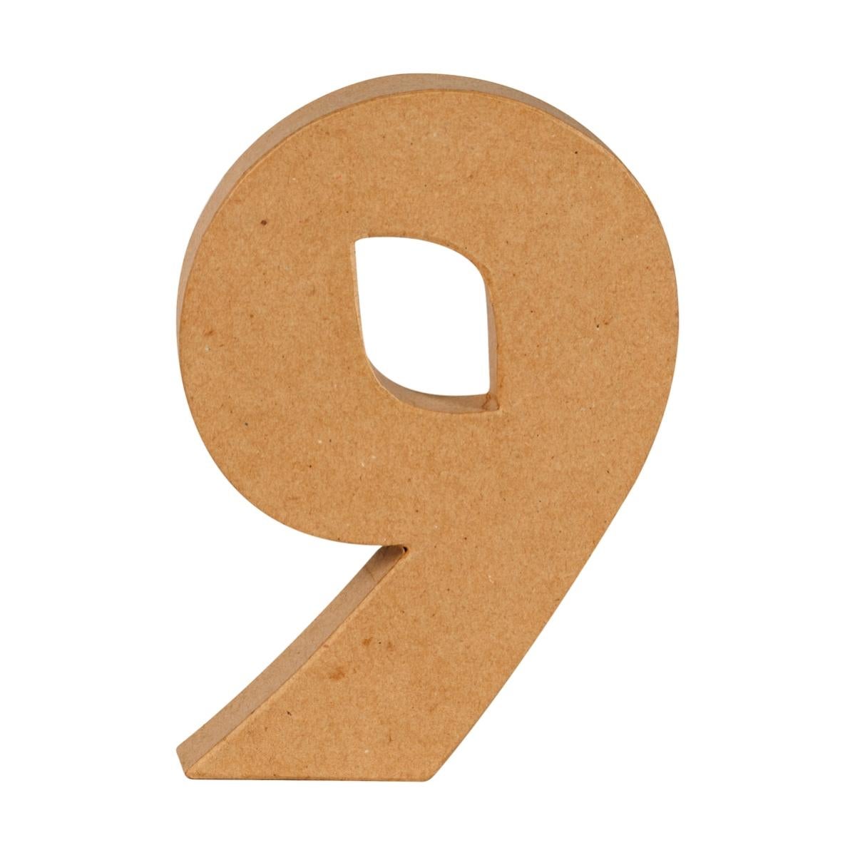 Chiffre 9 kraft 20cm | Leroy Merlin