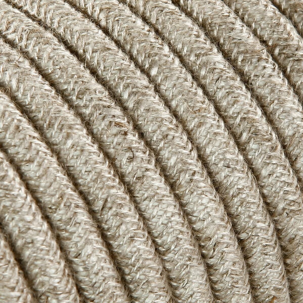 DRESS - Cable Textile Rond 3X0,75 8 mt TO401 TOILE BEIGE | Leroy Merlin
